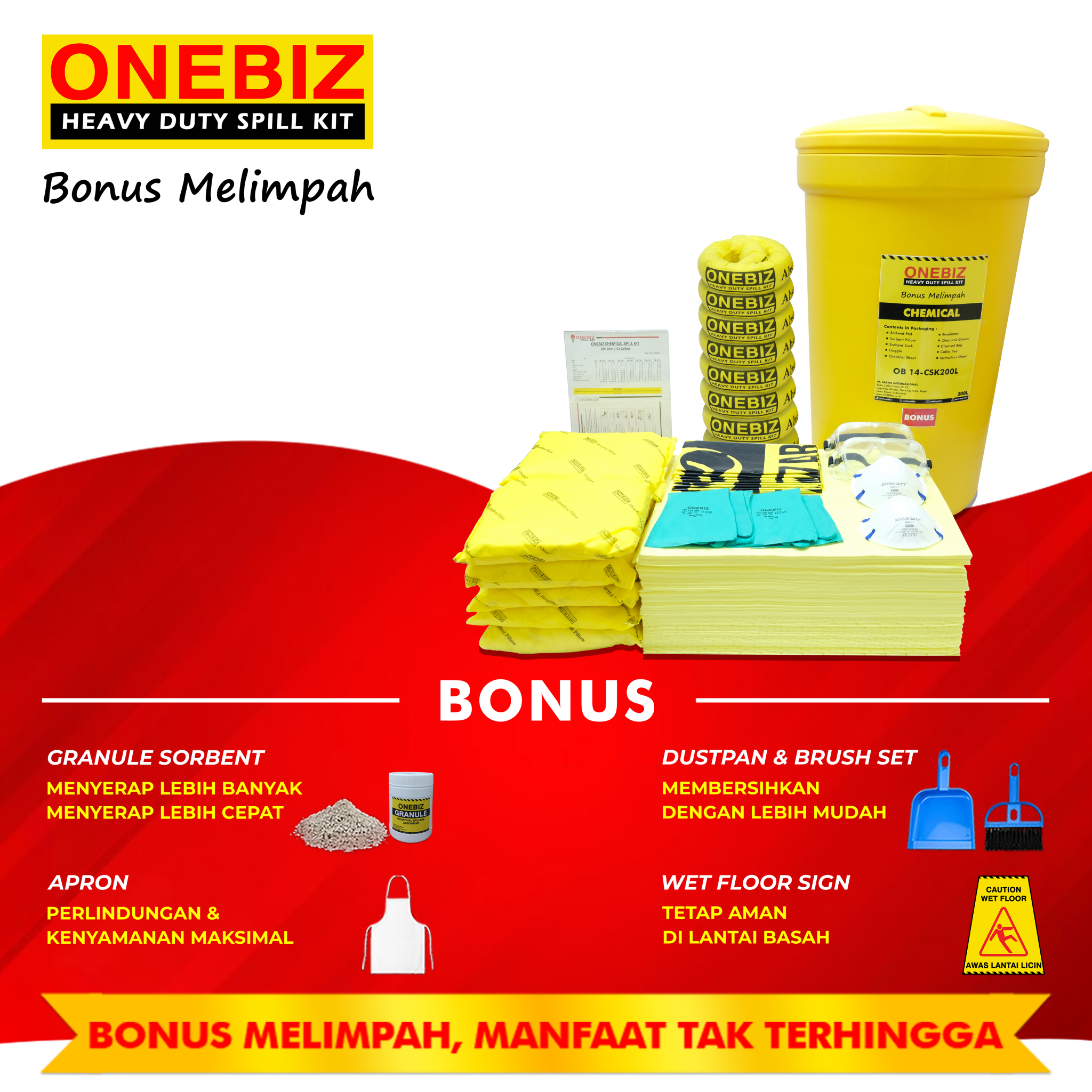 Jual ONEBIZ CHEMICAL SPILL KIT 200 Liter SPILL KIT